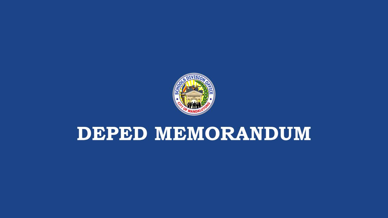 DEPED MEMORANDUM: UPDATES ON THE ONLINE SUBMISSION OF E-IPCRF OF ...